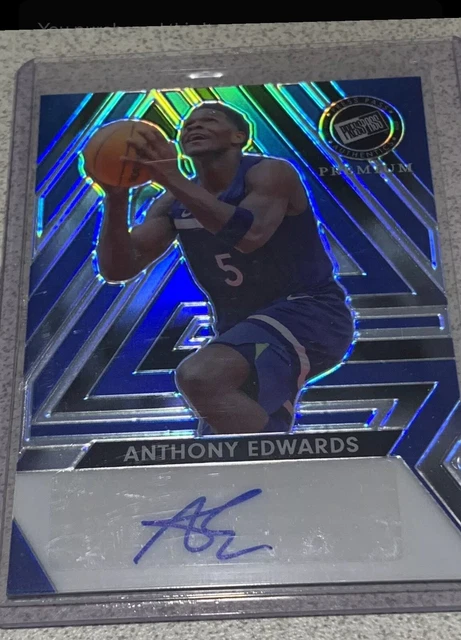 ANTHONY EDWARDS AUTO Rare #'d 2/3 2024 Press Pass Premium authentifié ...