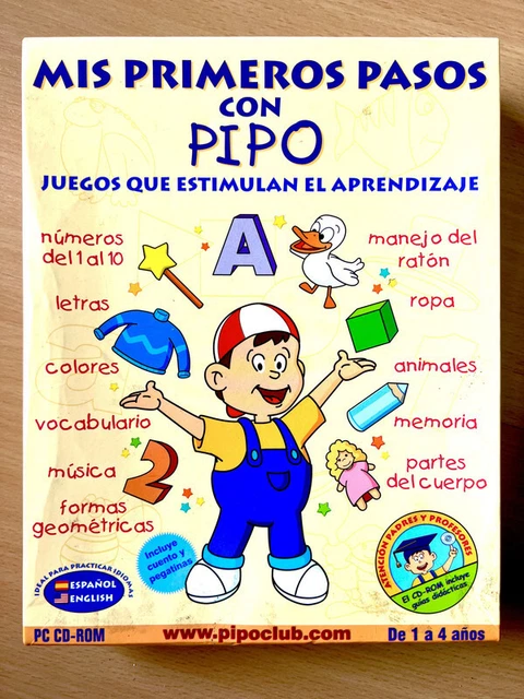 MIS PRIMEROS PASOS Con Pipo Pc-Cd Rom 2 Discos Completo Perfecto EUR 19 ...
