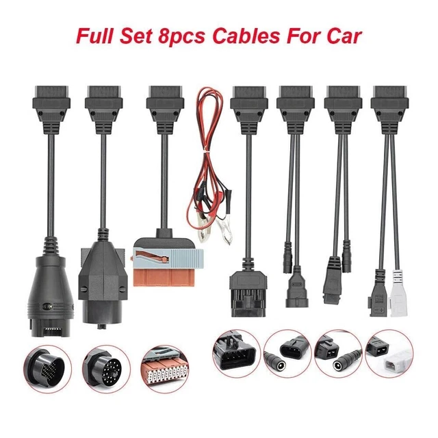 PRO CAR DIAGNOSTIC Cables Adapter Full Set 8pcs OBD2 CDP for Autocom ...