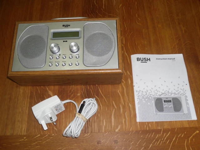 BUSH WOODEN DAB FM Radio Bluetooth Clock - Model : DAB-1507BT + Power ... BUSH WOODEN DAB FM Radio Bluetooth Clock - Model : DAB-1507BT + Power ...