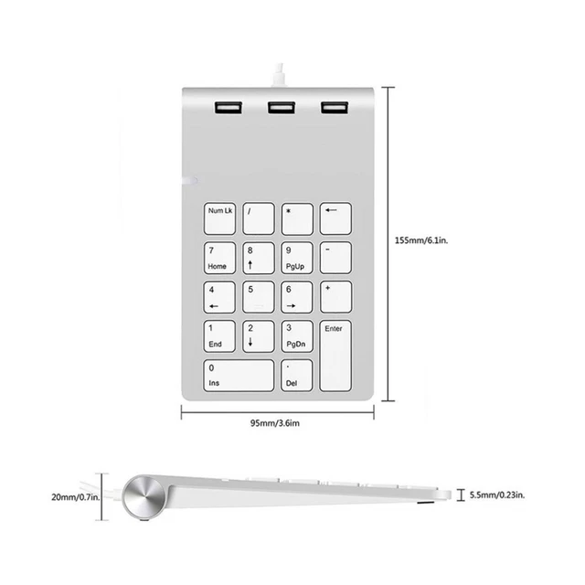 10 KEY USB Keypad 10 Key Pad External Number Pad Laptop £18.69 ...