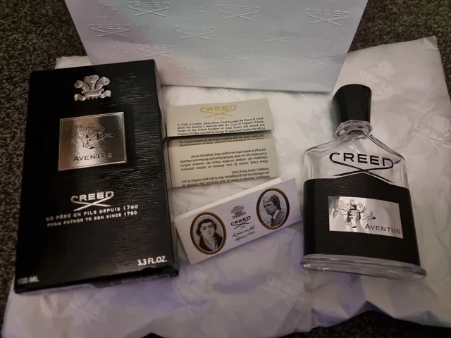 GENUINE CREED AVENTUS 100ml EMPTY BOTTLE Box Bag Tissue Ribbon £79.99 ...