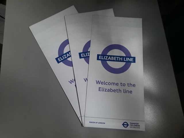 3X LONDON UNDERGROUND Tube Map NEW ELIZABETH LINE MAPS TFL - Perfect ...