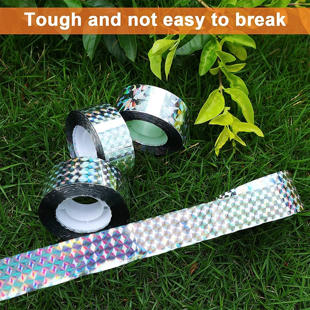 BIRD DETERRENT TAPE Flashing Reflective Lawn Pigeon Scare Repeller ...