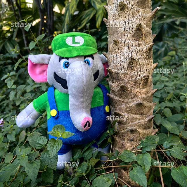 SUPER MARIO BROS. Wonder Plush Toy Elephant Luigi Standee Soft Stuffed ...