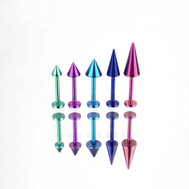 IMPLANT GRADE TITANIUM Internally Threaded Cone Spike Top Flat Back ...