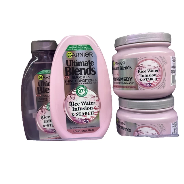 BUNDLE : GARNIER Ultimate Blends Rice Water Shampoo / Conditioner ...