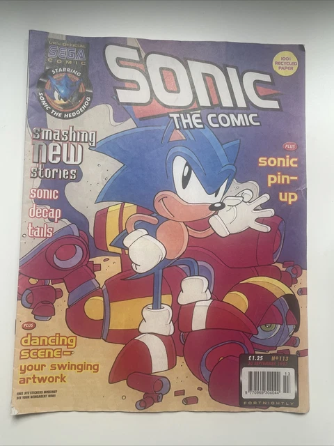 SONIC THE HEDGEHOG - Sonic The Comic UK - Sega / Fleetway Issue No. 113 ...