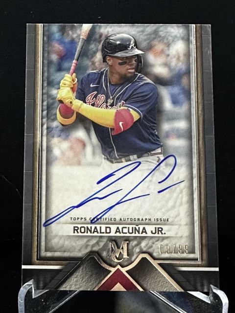 2023 TOPPS RONALD ACUNA JR Auto Archival 9/99 collection musée braves ...