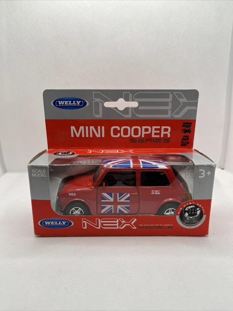WELLY RED MINI Cooper NEX Models Die-cast model w/Flag print. Opening ...