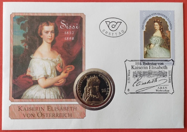 ÖSTERREICH KAISERIN ELISABETH * Sisi * Numisbrief v 10.9.1998 m 2,5 ...