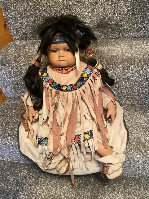 LEONARDO COLLECTION : Beautiful Porcelain Native American Girl..VGC £19 ...