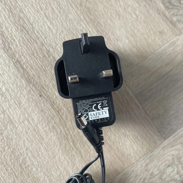 GENUINE TP-LINK T090085-2D1 Power Supply AC Adaptor 9V 0.85A 3-Pin UK ...