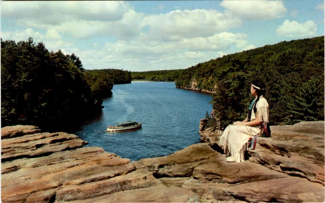 WISCONSIN DELLS, UPPER Dells, High Rock, H. H. Bennett Studio, Wisconsi ...