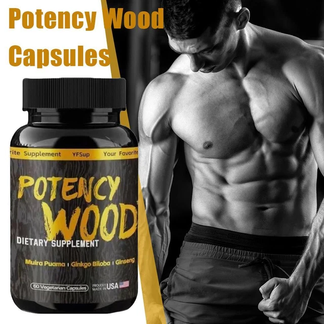 60PCS POTENCY WOOD Capsule Pure Natural Herbal Formula Supplement ...