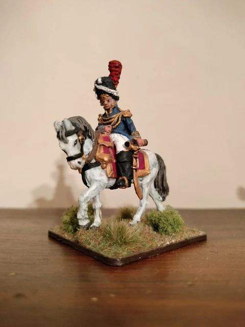 28MM PAINTED PERRY Miniatures metal napoleonic mounted French Command ...