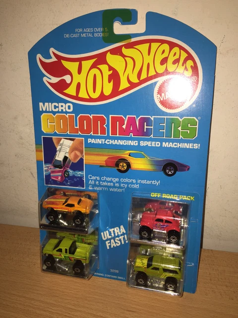 MATTEL HOT WHEELS Micro Color Racers OFF ROAD PACK #2 MOC, 1988 $59.24 ...