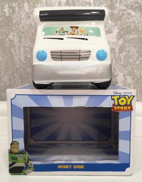 DISNEY PIXAR TOY Story Money Bank White Campervan Coin Box Gift New ...