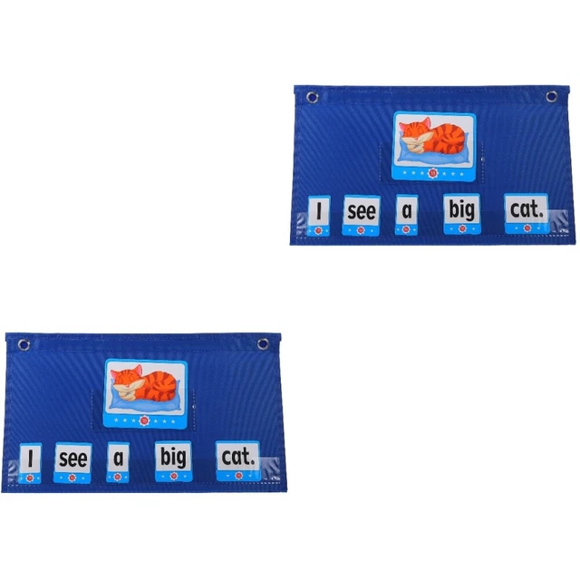 2 SETS STANDARD Pocket Chart Sentence Strip Pocket Chart Word Cards ...