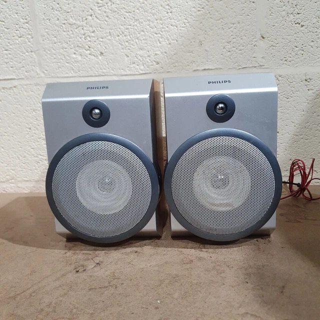 PHILIPS FWB-MC150/00 SILVER Wired 2-Way Bass Reflex Hi-Fi Bookshelf ...