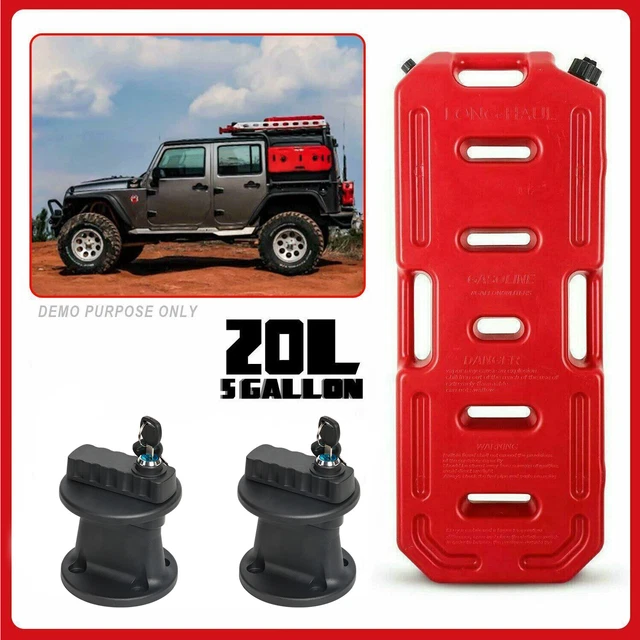 SLIM 20L JERRY Can Fuel Container Spare 4X4 4WD Container With Black ...