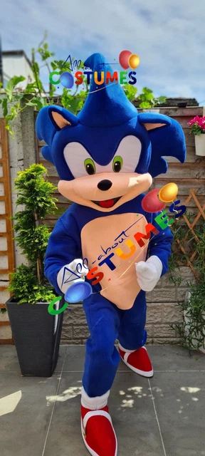 HIRE SONIC the Hedgehog Lookalike Costume Mascot Fancy Dress Delivery ...