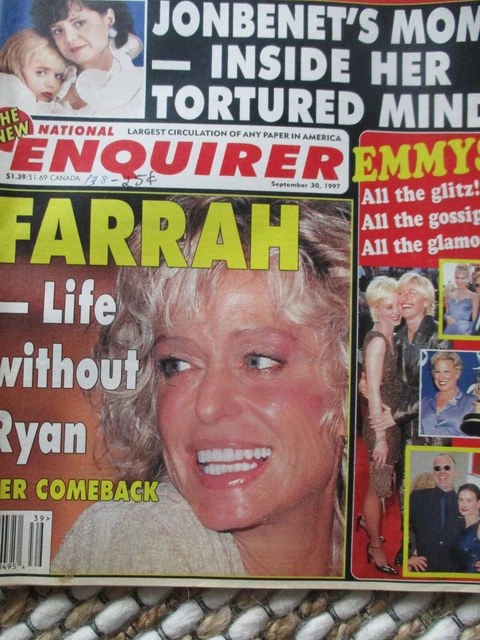 NATIONAL ENQUIRER SEPT. 1997 Farrah Fawcett/ Ellen DeGeneres /JonBenet ...