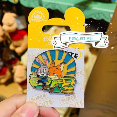 DISNEY PIN CUTE Zootopia judy hopps nick wilde sunshine shanghai disneyland £14.77 - PicClick UK