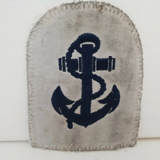 ROYAL NAVY LEADING rate rank Embroidered blue on white anchor borrower ...