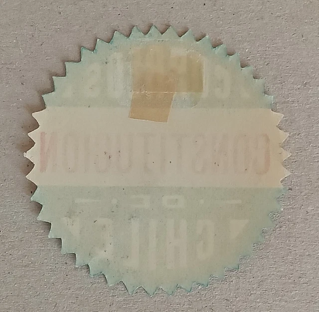 CHILE 1915 – Official – Sawtooth seal – CONSTITUCION – CO 20 – blue ...