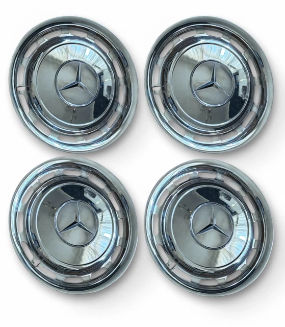 ORIGINAL MERCEDES CHROMERADKAPPEN Enjoliveurs W123 W126 W116 W107 W108 W 109 EUR 300,11 ...