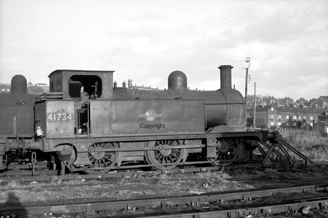 RAILWAY STEAM NEGATIVE Johnson 1F 41734 Staveley Barrow Hill 1/11/65 ...