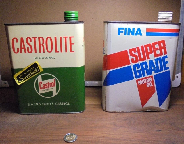 ANCIEN BIDON HUILE castrol SAE fina super grade EUR 1,00 - PicClick FR