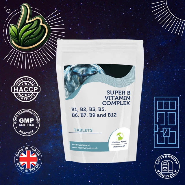 B VITAMINS SUPER Complex 180 Tablets HMB1 B2 B3 B5 B6 B7 B9 B12 £11.06 ...