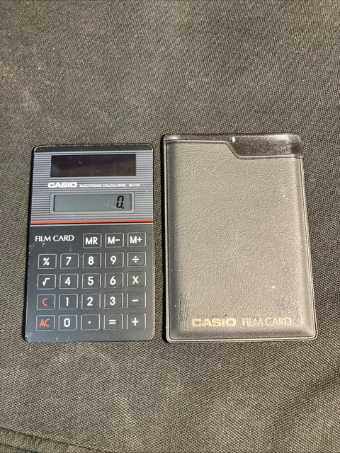 CASIO VINTAGE, SL-770 Credit card slim Solar powered calculator, with ...