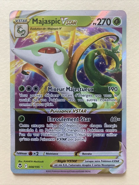 CARTE POKÉMON MAJASPIC VStar - Tempête Argentée - 008/195 FR NEUVE EUR ...