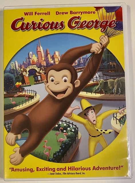CURIOUS GEORGE DVD Universal Studios 2006 Will Ferrell Drew Barrymore ...