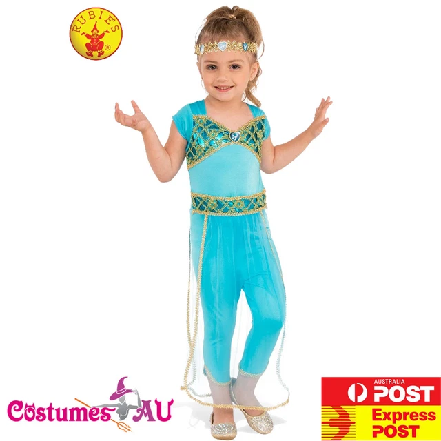 GIRLS ARABIAN GENIE Aladdin Costume Disney Jasmine Princess Child Fancy ... GIRLS ARABIAN GENIE Aladdin Costume Disney Jasmine Princess Child Fancy ...