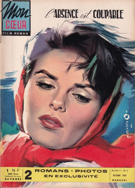 MON COEUR N° 8/1960 - L'Absence est Coupable, 2 Romans-Photos, Angelo ...