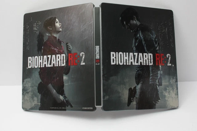 BIOHAZARD RE:2 RESIDENT EVIL 2 Leon & Claire Steelbook Case CAPCOM 2019 ...