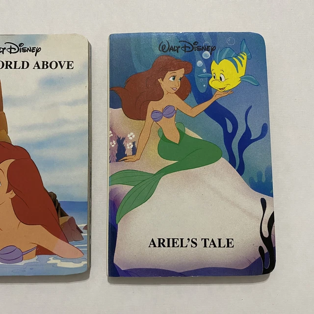 DISNEY THE LITTLE Mermaid Mini Books Ariel’s Tale & The World Above ...