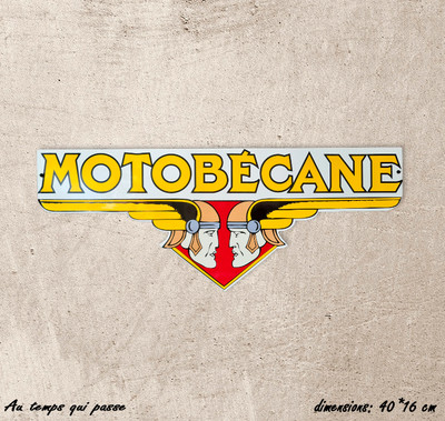PLAQUE ÉMAILLÉE MOTOBECANE logo ancien mobylette enamel sign ...