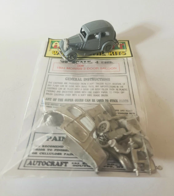 OO GAUGE 1934 Pre-War Morris 2 Door Saloon Car & Driver 1/76 4Mm Metal ...