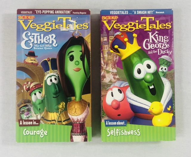 VEGGIETALES VHS LOT Esther The Girl Who Became Queen + King George and ...