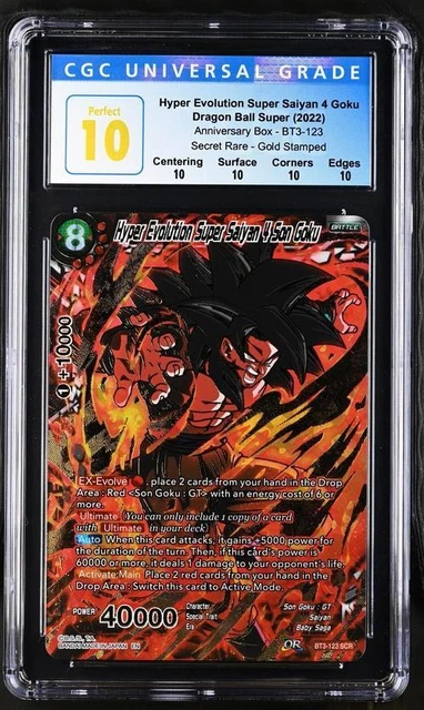 DRAGON BALL SUPER Hyper Evolution Super Saiyan 4 Goku GOLD SCR CGC 10 ...