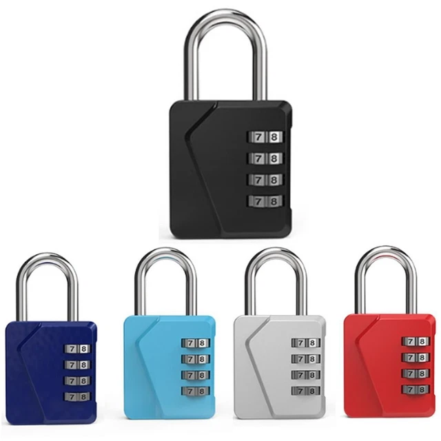 PADLOCK 4 DIGIT Password Lock Anti-theft Security Coded Lock Travel EUR ...