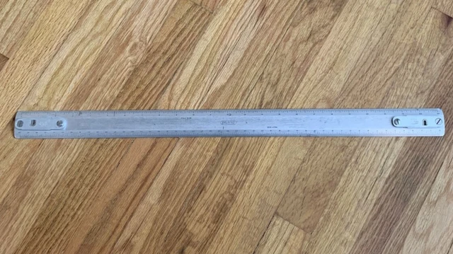 24& VINTAGE CHARLES Bruning Drafting Machine Ruler Full-Scale/Half ...