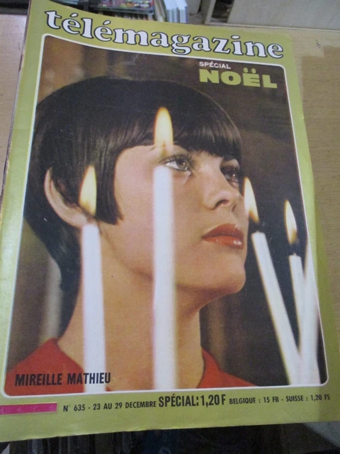MAGAZINE TELE TELEMAGAZINE mireille mathieu numero 635 special noel EUR ...