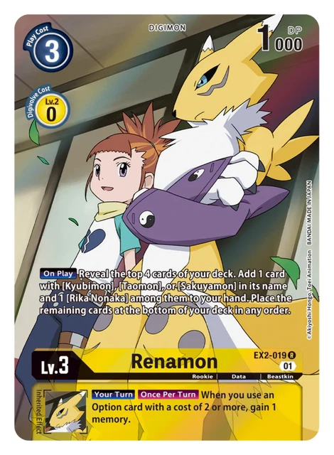 DIGIMON CARD DIGITAL Hazard Renamon Alt Art EX2-019 R $34.99 - PicClick AU