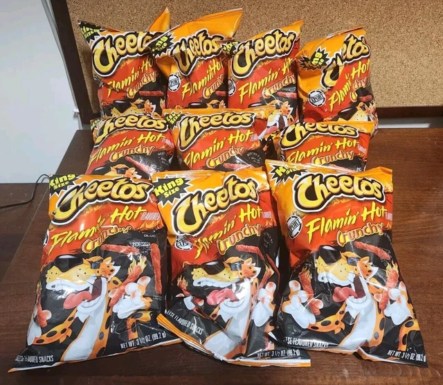 CHEETOS FLAMIN HOT Crunchy 99.2g - Pack of 10 £14.99 - PicClick UK